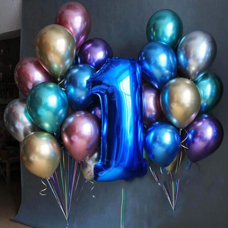 Chrome Birthday Display (choose your number(s) | Balloon Boy